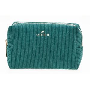 Neseser pravougaoni somotski 0288, 17×8×12 cm zelena Verde