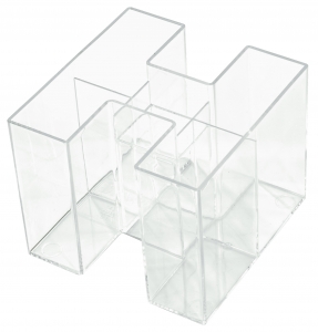 Stoni set BRAVO H standard, 5 odeljaka, uklopivi transparent Han