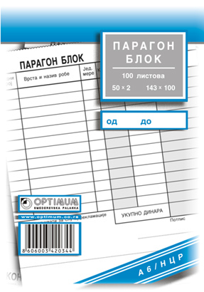 PARAGON BLOK A6 NCR 4809 *BR