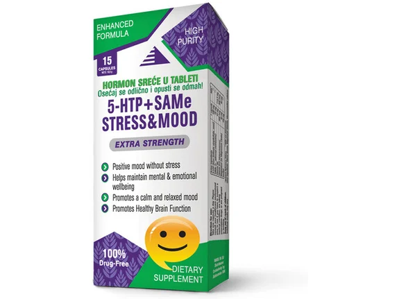 Aleksandar MN Serotonin kapsule 5 HTP + SAMe STRESS and MOOD 15 kapsula