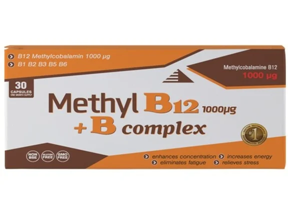 Biofaktor Methyl B12 1000 µg + B complex, vitamin B12 30 kapsula