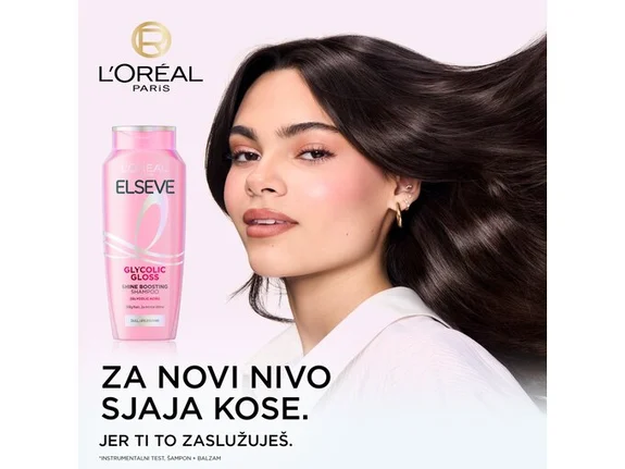 L'Oreal Paris Šampon za beživotnu kosu bez sjaja Elseve Glycolic Gloss 400ml
