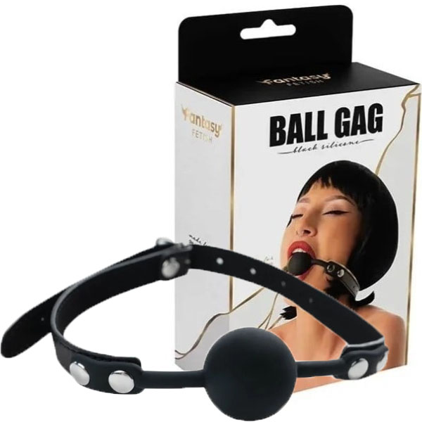 Ball gag black silikone