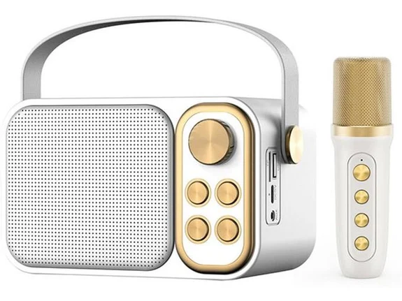 Bluetooth zvučnik karaoke set sa mikrofonom YS-103 beli
