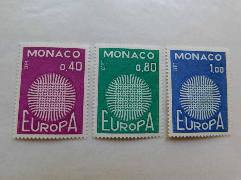 MONAKO EUROPA 1970 KOMPLET ČISTA SERIJA