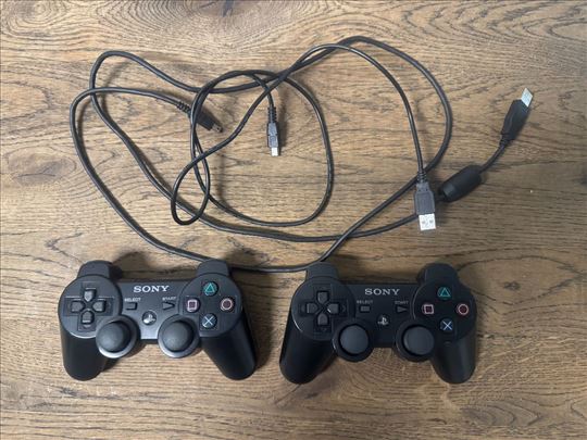 2x Sony PS3 DualShock kontroler + kablovi, uvoz CH