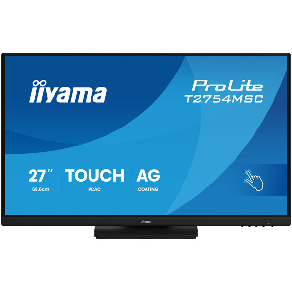 IIYAMA Monitor TOUCH T2754MSC-B2AG InCell PCAP 10pt touchscreen IPS 1920x1080 83Hz, 16:9, 300cd, 1000:1, 4ms, landscape, face-up ( T2754MSC