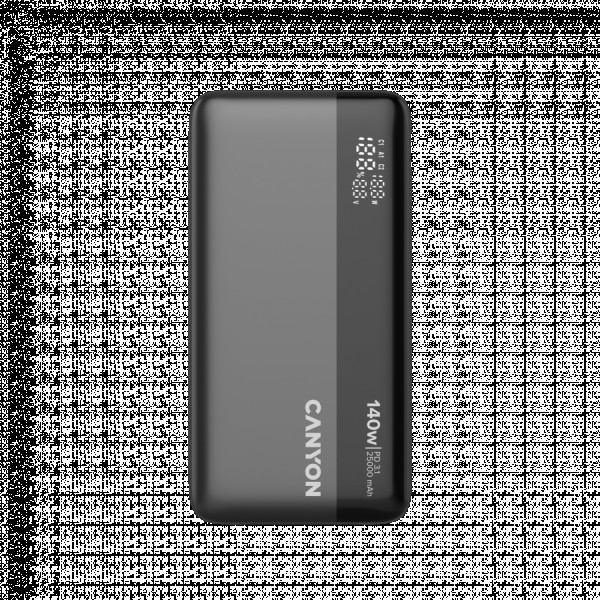 CANYON Power Bank PB-240, 25000mAh PD140W display power bank,Size160.0x82x27 mm Weight 508+-10g, Dark Grey ( CNS-CPB240 )