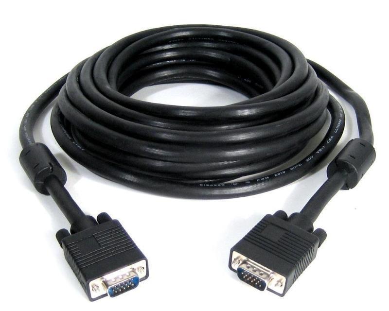 Kabl VGA D-sub M/M 10m HQ feritno jezgro crni