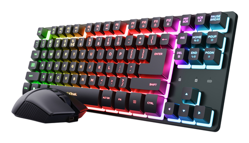 Tastatura+miš TRUST GXT 832 Thado Wireless TKL set/US/crna