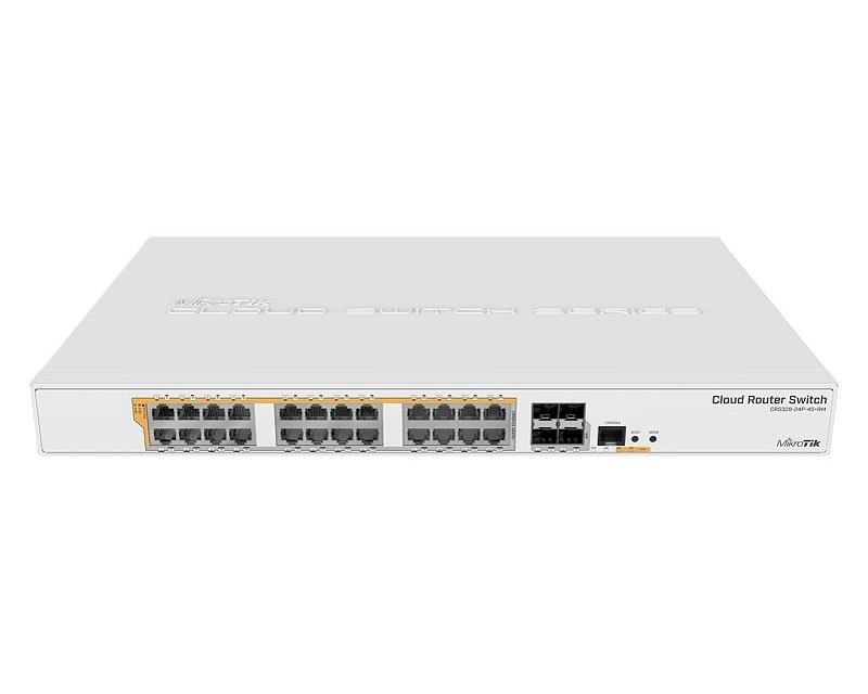 (CRS328-24P-4S+RM) RouterOS 5L ili SwitchOS dual boot PoE switch (48825)