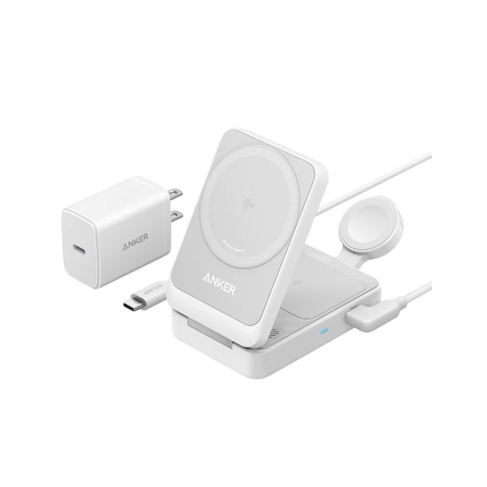 Punjač Anker 3-in-1 MagGo Wireless Car Charger 15W Bundle cable and charger