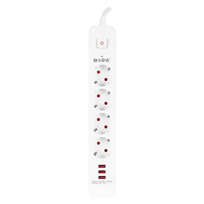 Produžni kabl S-Link SPG403U 4 utičnice 3XUSB 1.5m 16637