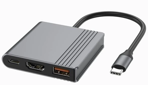 A-CM-COMBO3-05 Gembird USB Type-C 3-u-1 multi-port adapter,USB-A port F/HDMI port F/USB-C port F