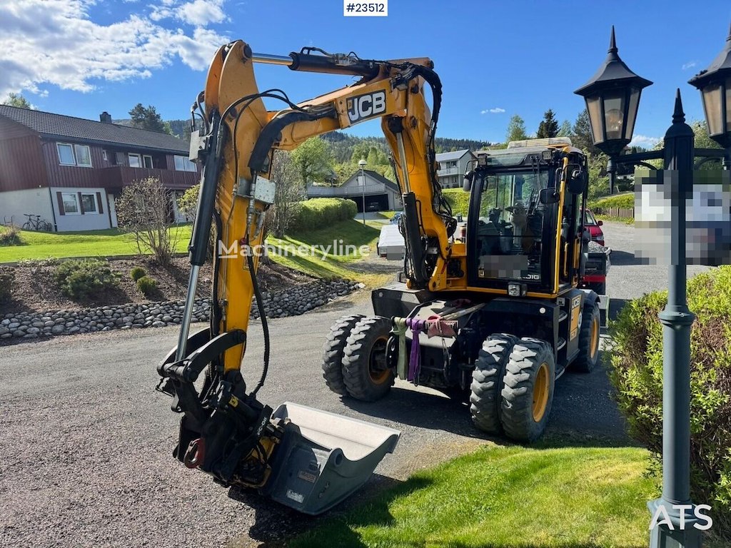 JCB PALAZ HD110WT Hjulgraver m/ Rototilt - 4 skuffer - Klype - Palle bager točkaš