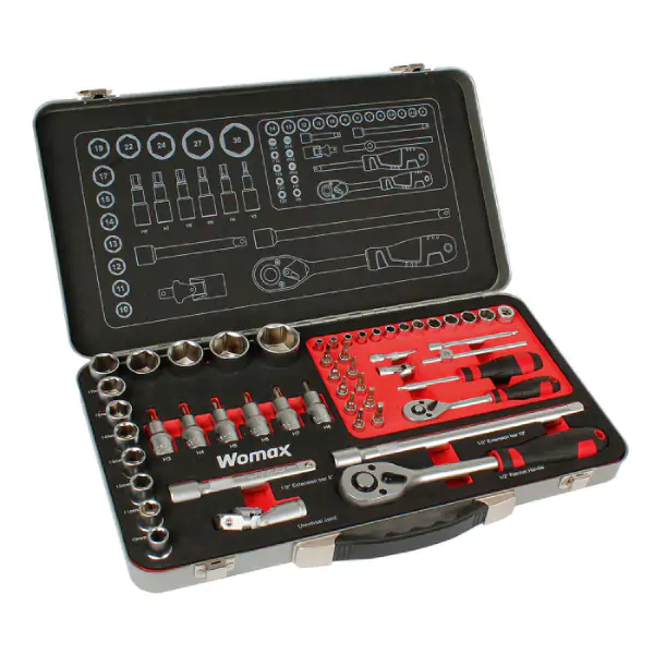 Ključ nasadni 1/2" i 1/4" set 51 kom WOMAX
