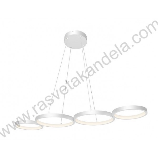 Led luster visilica 3CCT 60W bela sa daljinskim NELA