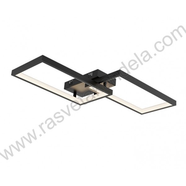Led luster plafonjera 3CCT 40W crna sa daljinskim NELA