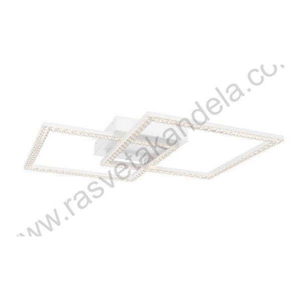 Led luster plafonjera 3CCT 55W bela sa daljinskim CRYSTAL