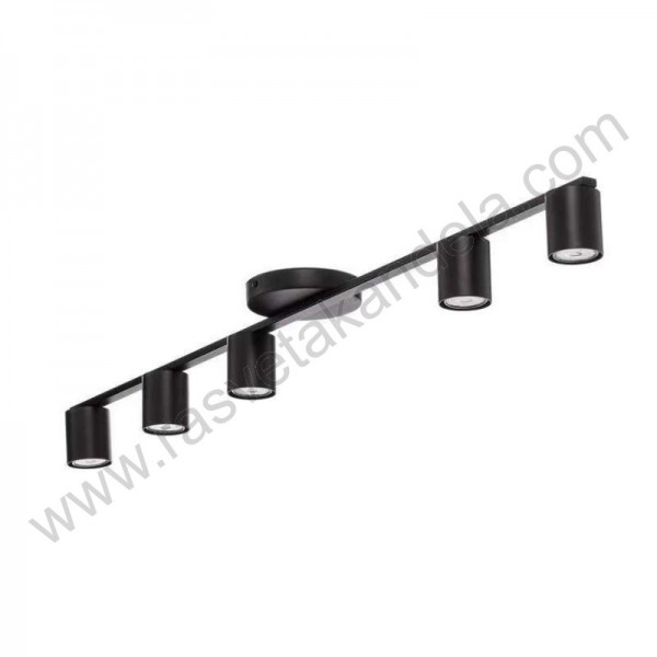 Luster plafonjera 5xGU10 RAFA crna