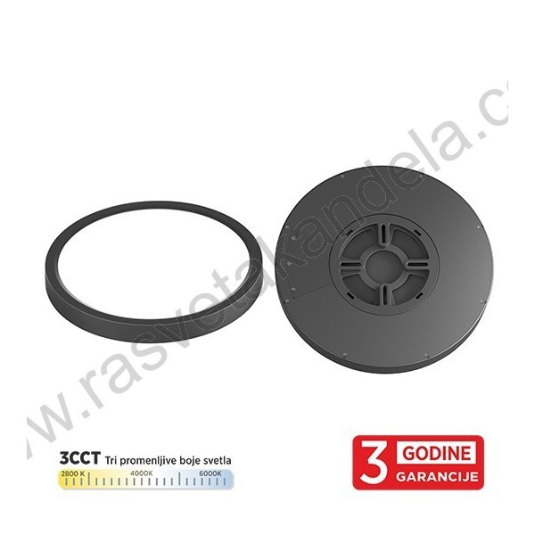 LED plafonjera M205761 18W 3CCT IP40 crna