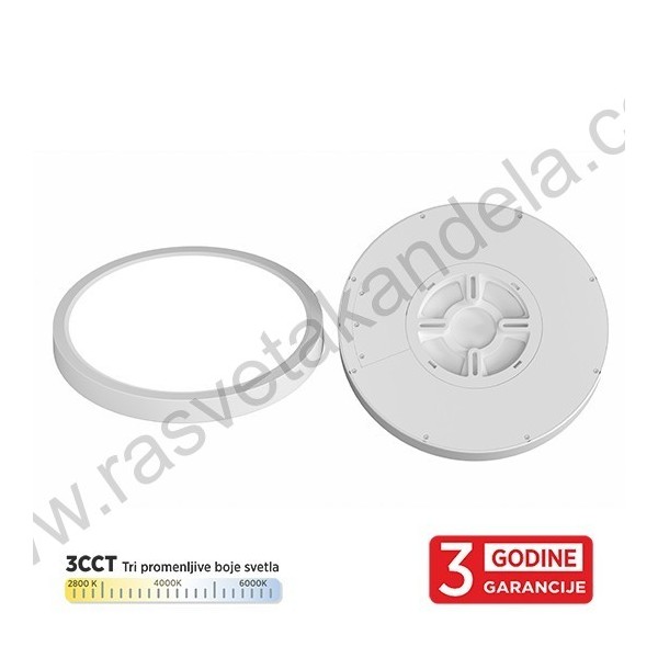 LED plafonjera M205760 18W 3CCT IP40 bela