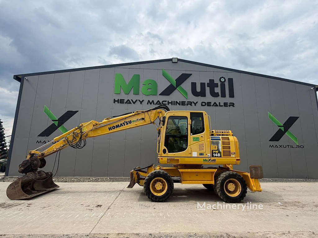 Komatsu PW148-8 Excavator pe Roti bager točkaš