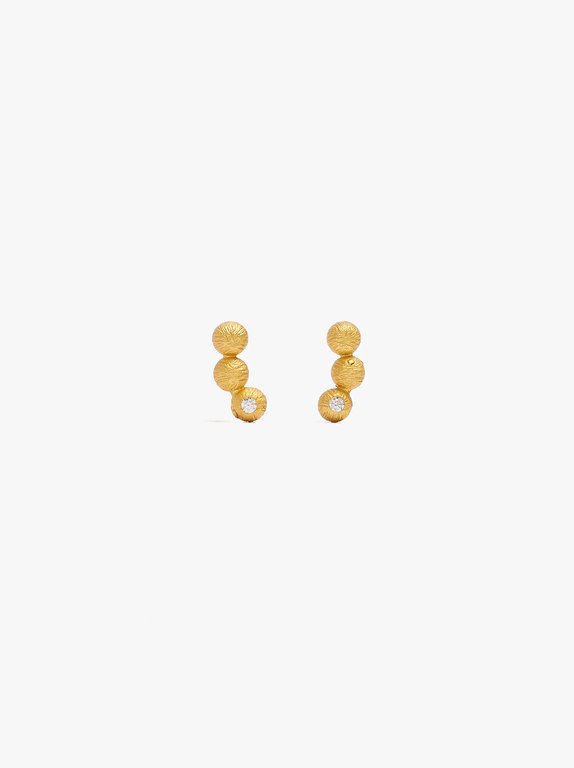 MINI SPHERE EARRINGS 18K GOLD PLATED - 925 STERLING SILVER