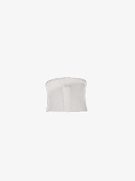 WIDE CONCAVE RING - STAINLESS STEEL