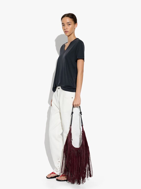 T-SHIRT WITH V-NECK