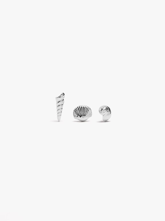 SET OF SEA-INSPIRED EARRINGS SILVER PLATED - PRATA DE LEI 925