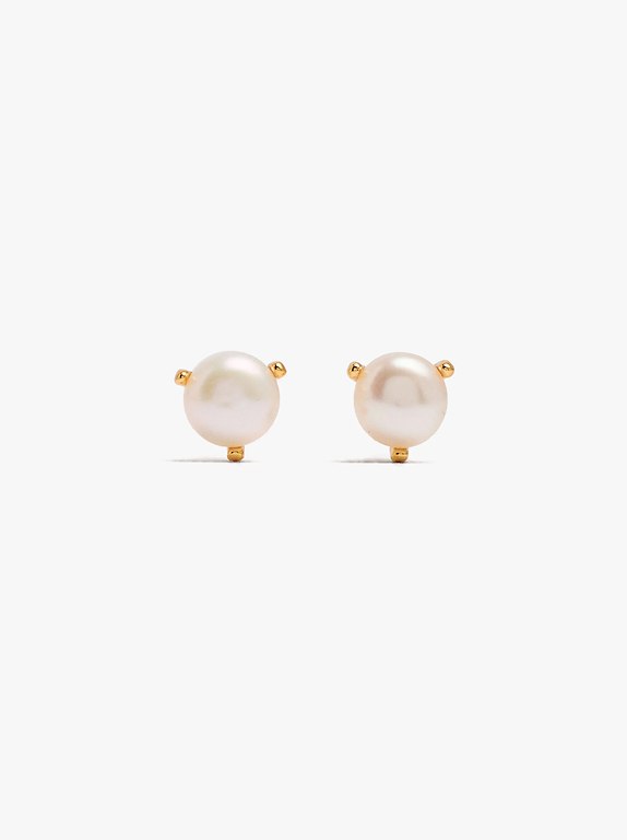 EARRINGS WITH PEARLS WITH 18K GOLD PLATED - 925 STERLING SILVER