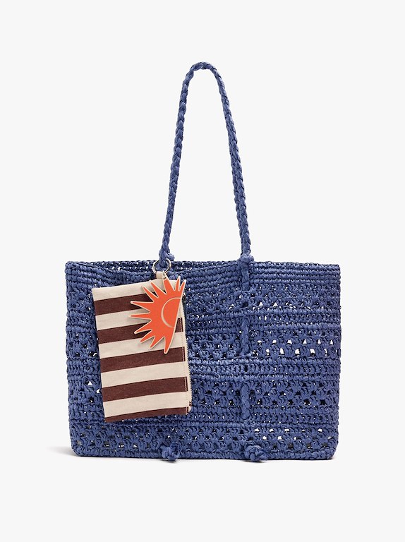 TOTE BAG BRAIDED WITH PAPER STRAW EFFECT