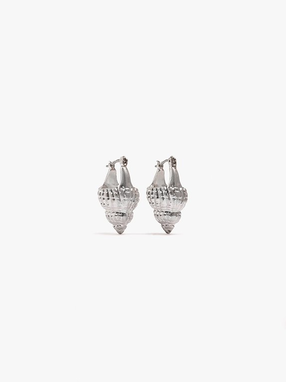EARRINGS WITH SPIRAL SNAIL SHELLS