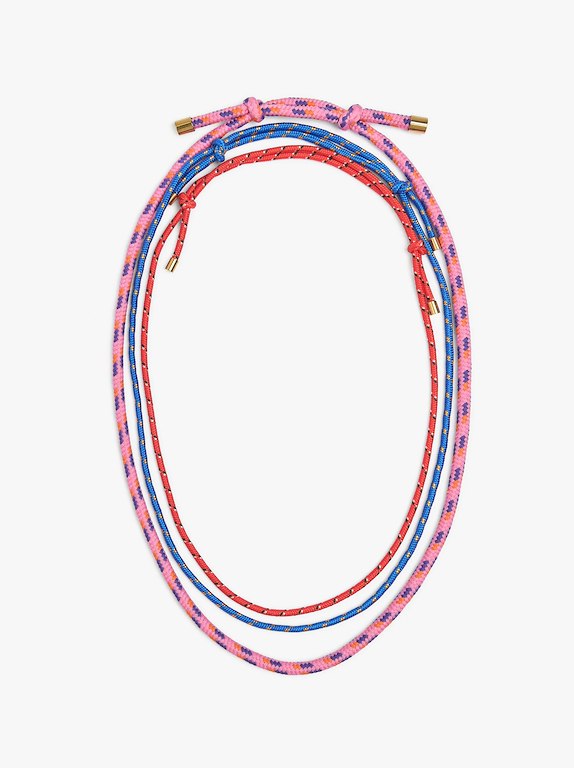 SET OF MULTICOLOR NECKLACES WITH CORD