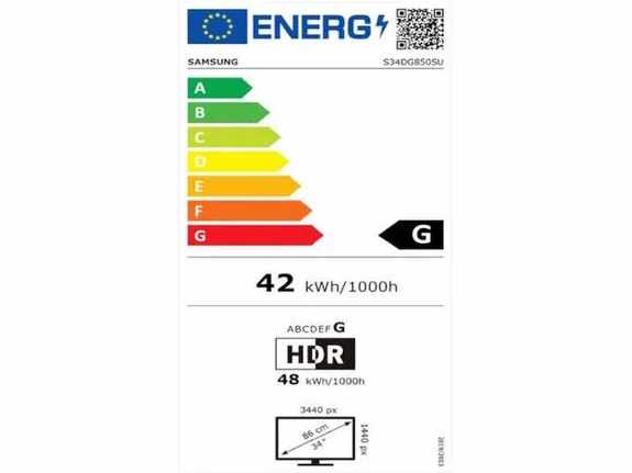 Samsung Gaming monitor LS34DG850SUXDU 34" QHD 175Hz