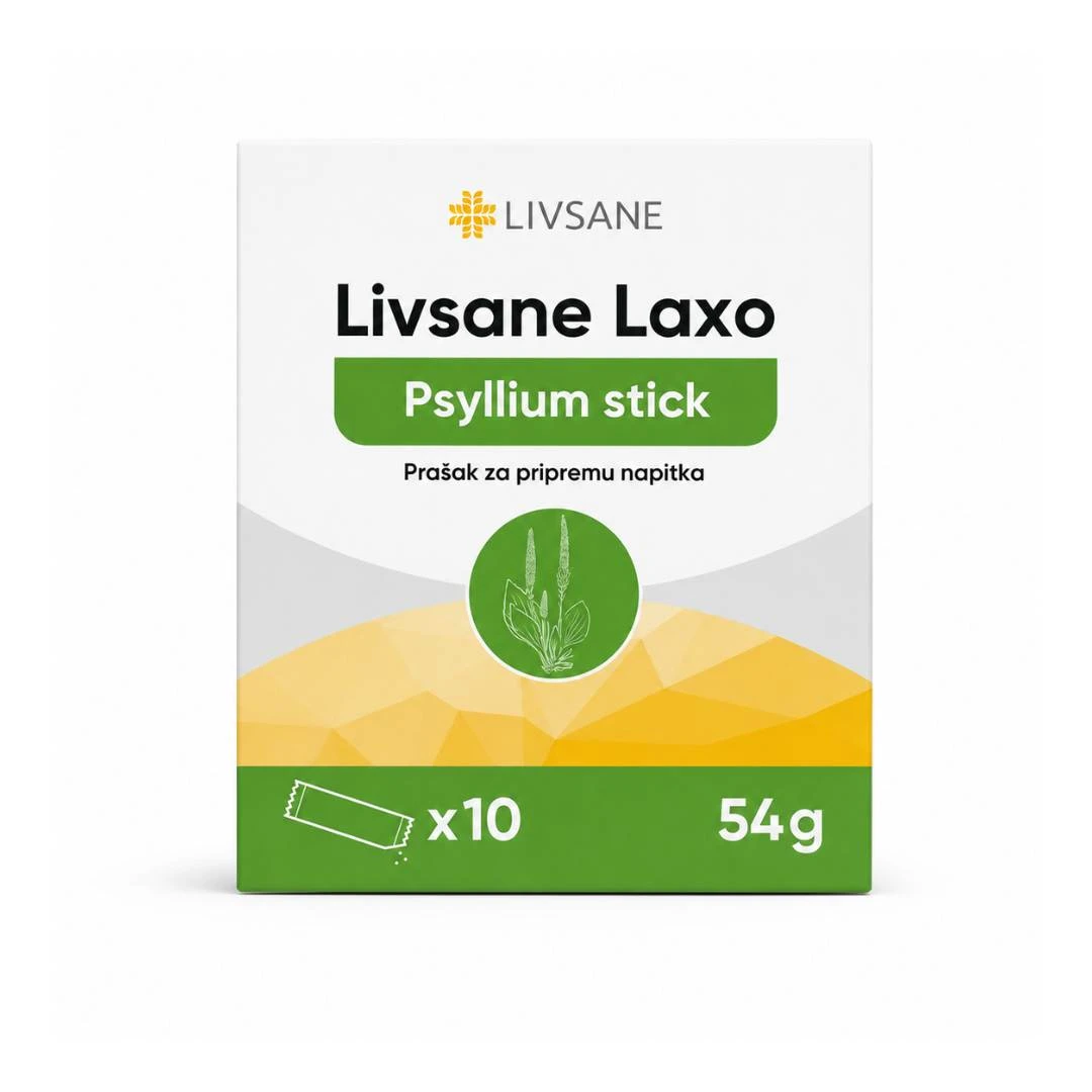 LIVSANE Laxo Psyllium Prašak 10 Kesica Vlaknima iz Psilijuma