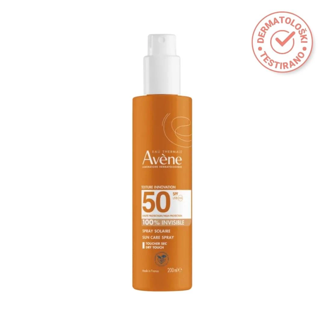 Avène SUN Nevidljivi Sprej SPF50 za Osetljivu Kožu Lica i Tela 200 mL