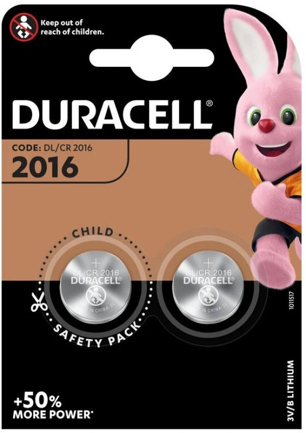 Duracell LM CR2016 LITHIUM 3V baterije dugme, PAK2 (cena po kom.)