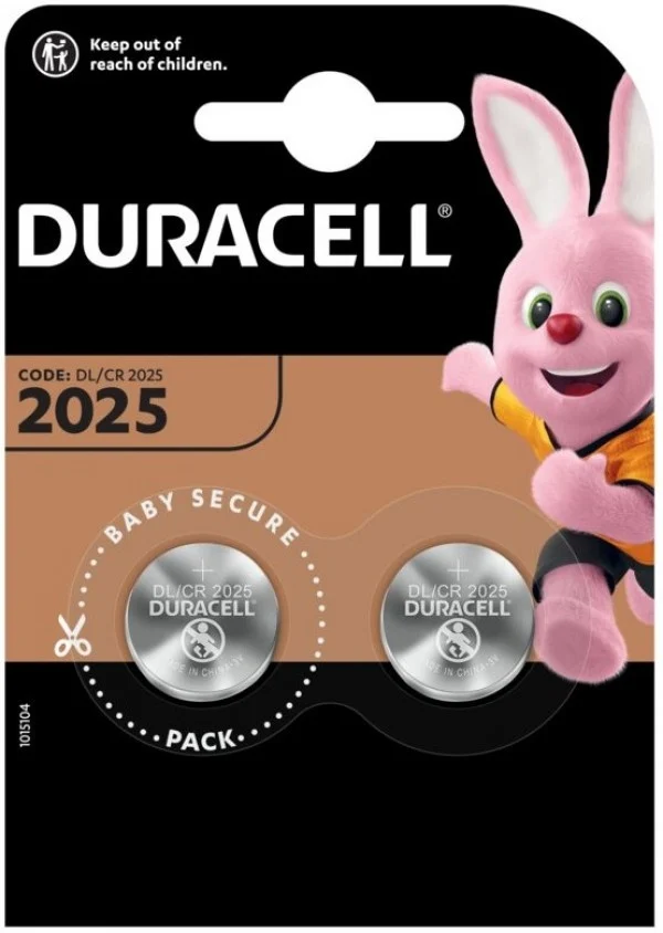 Duracell LM CR2025 LITHIUM 3V baterije dugme, PAK2 (cena po kom.)