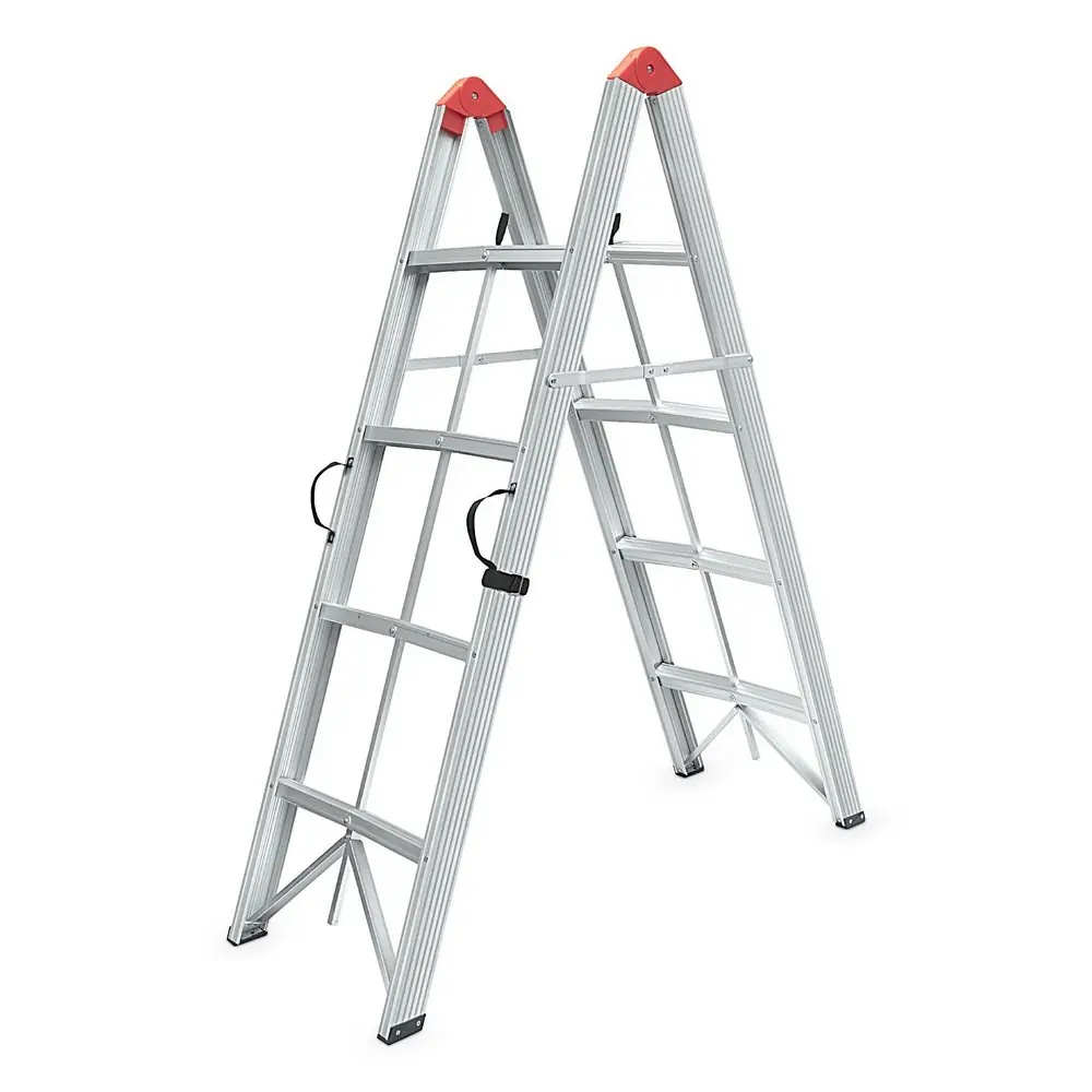 SuperStep Duple Sklopive Štapne Alu Merdevine 2x4 158cm