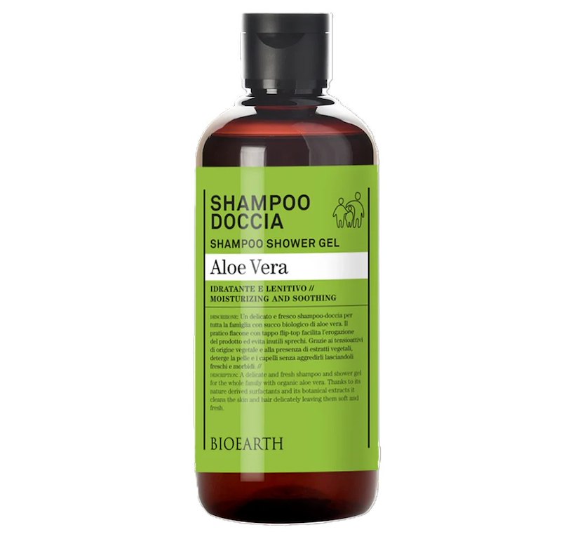 BIOEARTH Gel za tuširanje i šampon za celu porodicu - ALOE VERA 500ml - FAMILY linija