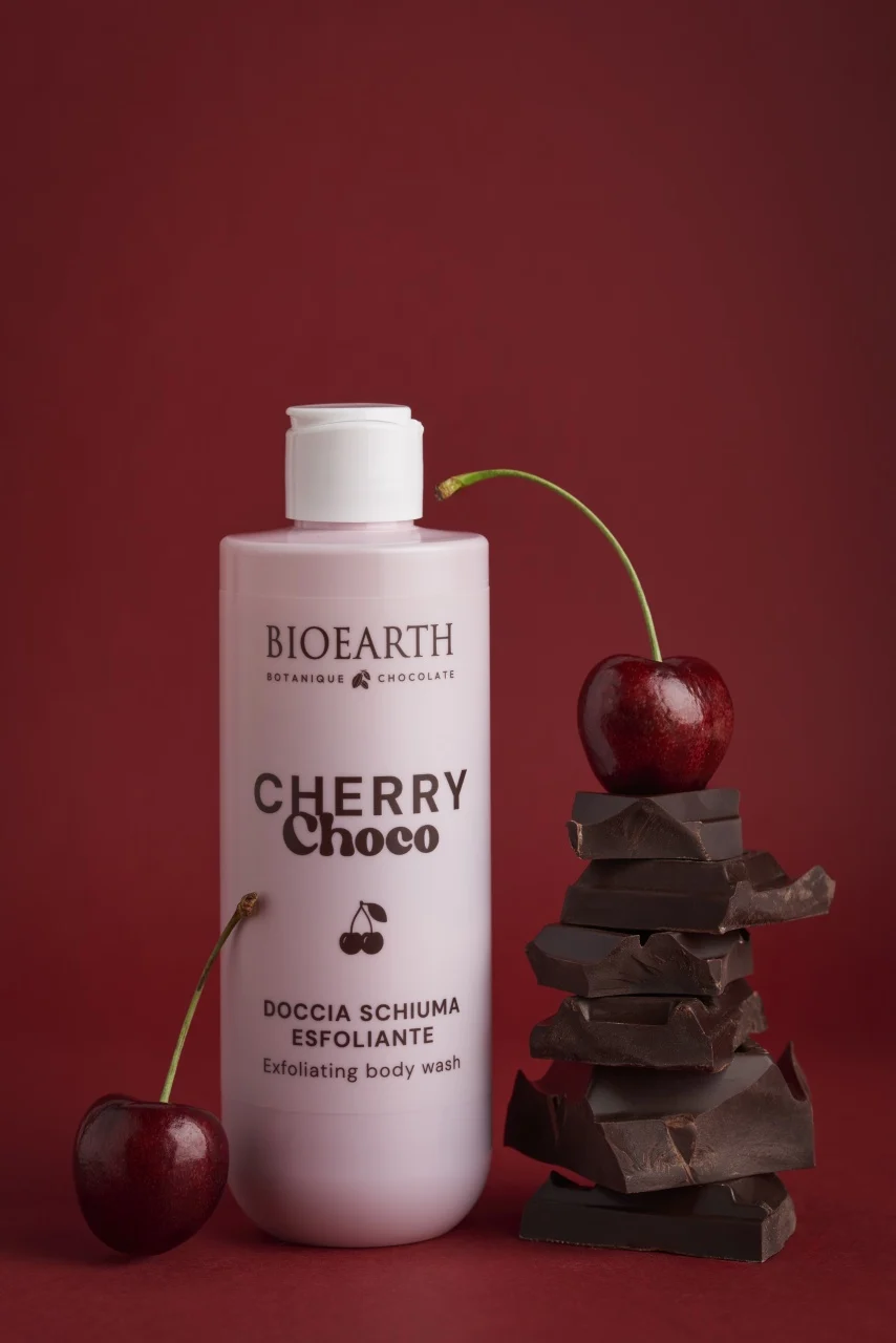 BIOEARTH Gel za tuširanje sa prirodnim skrabom - Trešnja/Čoko 250 ml