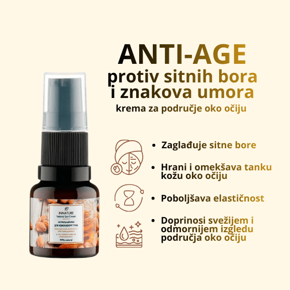 INNATURE Krema oko očiju anti-age — badem i različak 15 ml