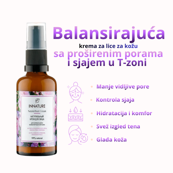 INNATURE Krema za mešovitu kožu — proširene pore i T-zona 50 ml