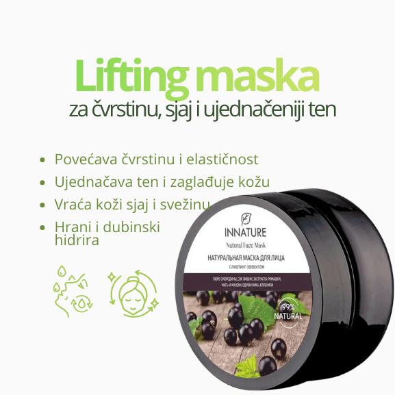 INNATURE Lifting maska za lice — makadamija i argan 50 ml