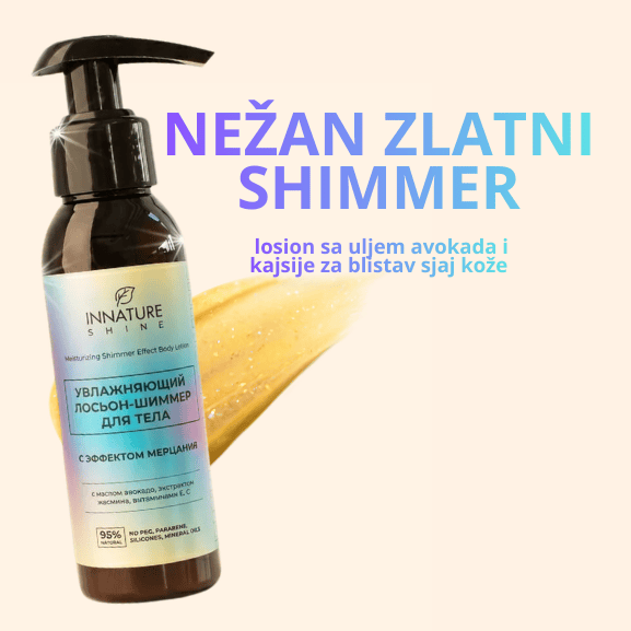 INNATURE Zlatni shimmer losion za telo — avokado 100 ml