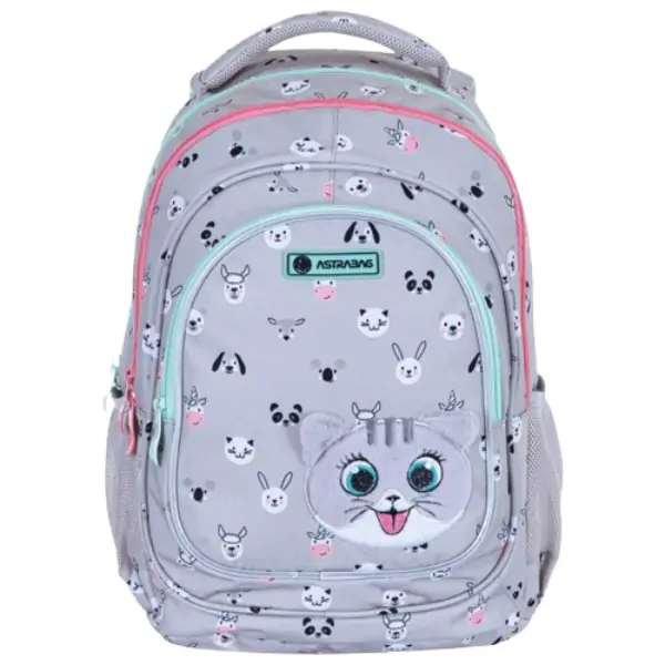 Ranac đački anatomski 3zipa AB330 Kitty The Cute 24./25.Astrabag 502023070 sivi