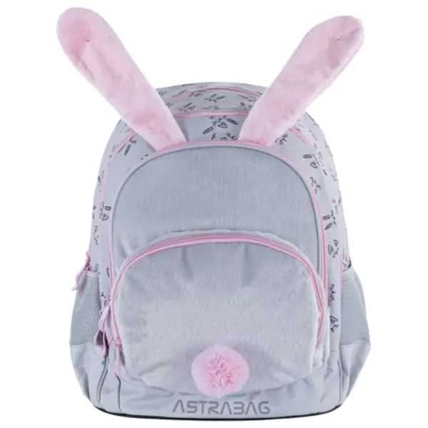 Ranac đački anatomski 3zipa 1džep AB340 Honeybunny 24./25.Astrabag 502023076 sivo-roze