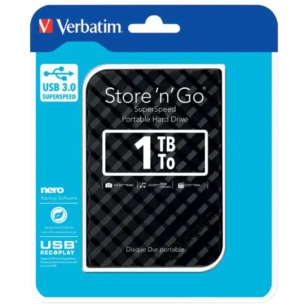 Hard disk 2.5" 1TB USB 3.0 Verbatim 53194 crni blister